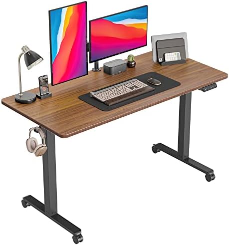 Amazon.co.jp: CubiCubi Electric Elevating Desk, Width 55.1 inches (140 ...