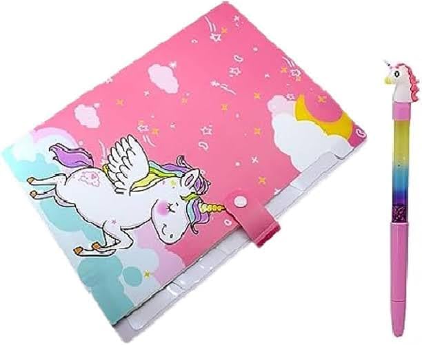 Trend-Aspire Unicorn A4 Paper File Folder With Button Lock Pack Of 4 ...