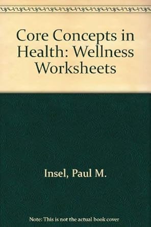 Core Concepts in Health: Wellness Worksheets : Buy Online at Best Price ...