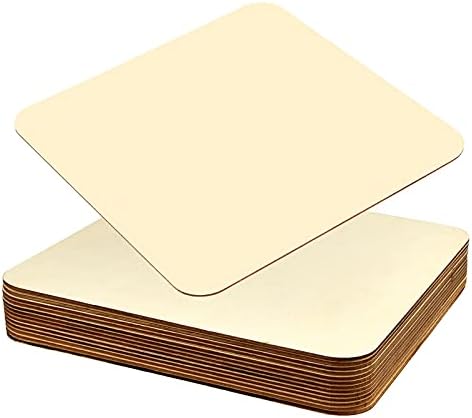 Amazon.com: Coopay 16 PCS 10 inches Unfinished Wood Squares Natural ...