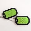 Amazon.com : Military Dog Tags - Custom Embossed Green Tags with Chains ...