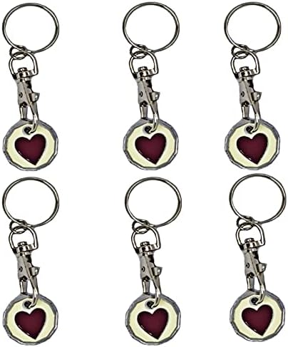 Shopping Trolley Token, 6 PCS Trolley Coin Keyring Keyring, Solid Metal ...
