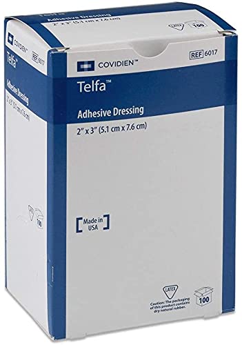 Amazon.com: Covidien Adhesive Dressing Telfa 2 X 3 Inch Film / Cotton ...