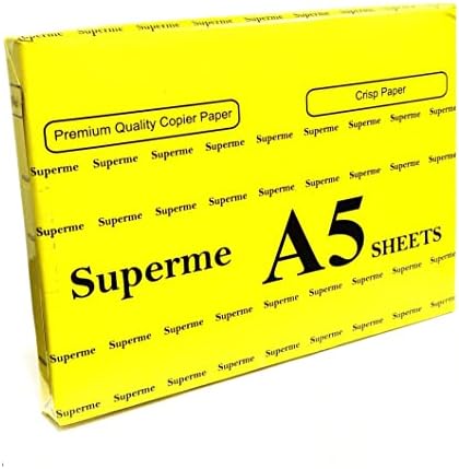Superme A5 Copier Paper | 500 Sheets | Not A4 Size |, Multipurpose ...