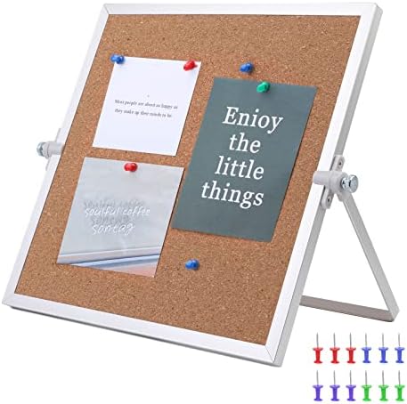 kdafio 9.8"×9.8" Cork Board Bulletin Board, Double Sided Pin Board with ...