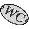 Amazon.com: Medallurgy French WC Toilet Door Sign for Bathroom Water ...