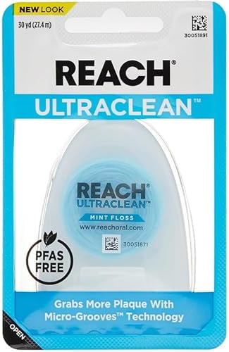 Amazon.com : REACH Ultraclean Dental Floss, Oral Care, Mint-Flavored, 1 ...