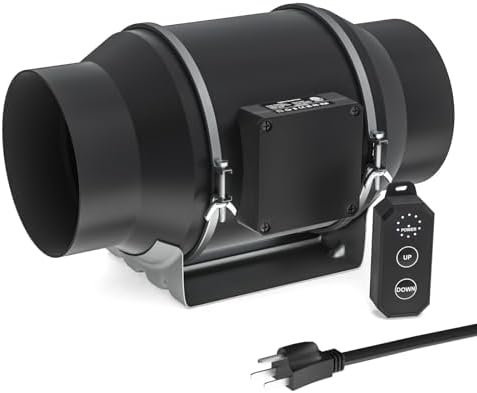 Amazon.com: Nalle Inline Duct Fan 6 Inch Duct Fan with Variable Speed Controller 75W 390 CFM ...