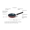 Buy Anjali Non-Toxic Coating Aluminium Mini Tapper Pan (16.51 cm, Red ...