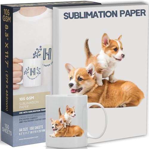 A-SUB Sublimation Paper A4, 210x297mm, 100 Sheets, Compatible with ...