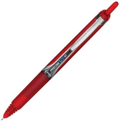 Pilot Precise V7 RT Retractable Rolling Ball Pens, Fine Point, Red Ink ...