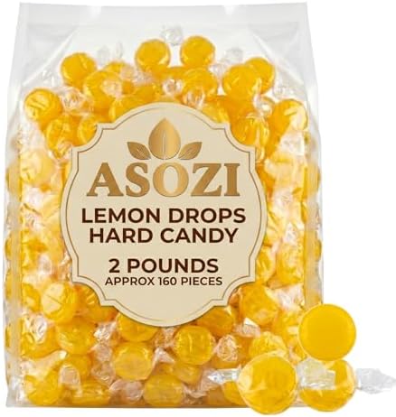 Amazon.com : Lemon Candy Hard Drops 2lb - Quality Old-Fashioned Lemon ...