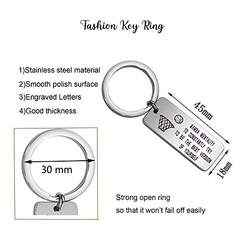 Detailed Mamba Mentality Kobe Keychain Memorial Black Mamba Key Ring ...