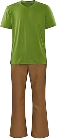 Amazon.com: MyheroCos Adult Men Shaggy Cosplay Costume Green Shirt and ...