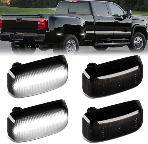 Amazon.com: Gempro White LED Dually Fender Side Marker Lights for 2015 ...