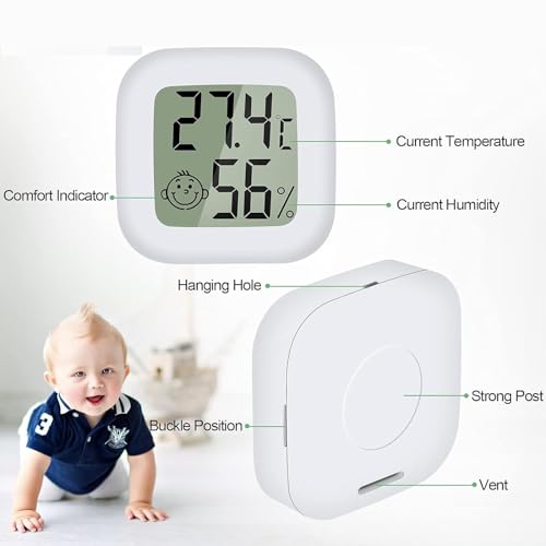 PAIRIER Room Thermometer Indoor,Mini Digital Thermometer Room ...