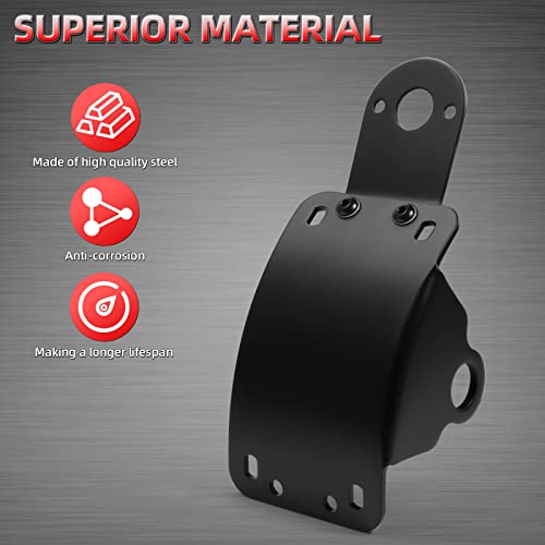 Snapklik.com : Motorcycle 1 Axle Hole License Plate Bracket Curved Side ...