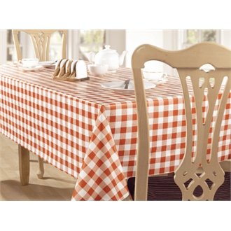 Red Check Tablecloth 1400X2300mm Tablecover Oilcloth Restaurant – BigaMart