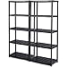 Amazon.com: LDAILY 5 Tier Plastic Storage Shelves, Easy to Assemble ...