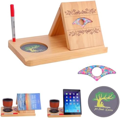 Amazon.com: REENFAYA Book Nook, Foldable Triangle Book Stand Holder ...