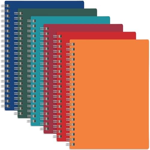 Amazon.com : EOOUT 6 Pack Spiral Notebooks 8.5 x 11 Inches, 80 Sheets ...