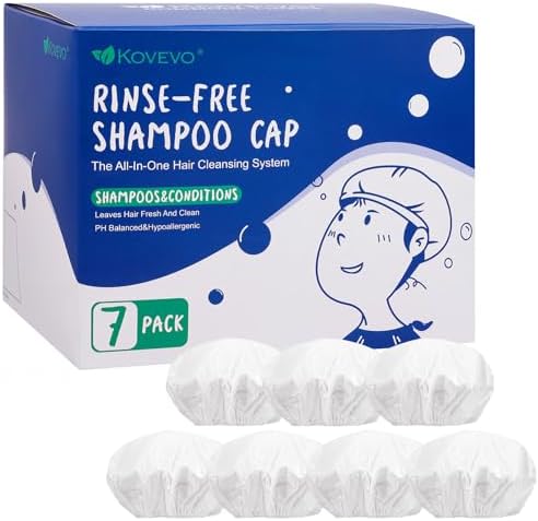 Amazon.com : Shampoo Caps No Rinse Waterless Hair Washing Shower Caps ...