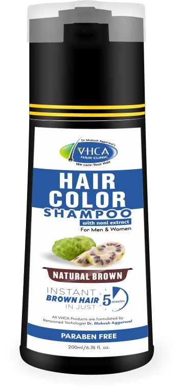 Buy VHCA Hair Color Shampoo Brown | Hair Color Shampoo For Men Women ...