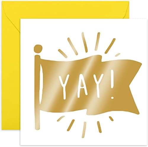 Old English Co. YAY Flag Congratulations Greeting Card for Him or Her ...