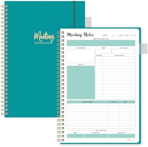 Amazon.com : Planrage Meeting Notebook for Work - Planner 2024-2025 for ...
