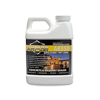 AR350 Solvent Based Acrylic Wet Look Concrete and Paver Sealer - 16 Ounce Sample (Armor AR350 16 ...