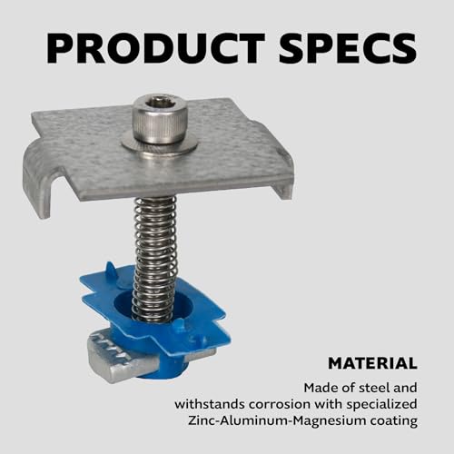 Snapklik.com : Adamax SPMC158-5PK Solar Panel Mid Clamps For 1-5/8 In ...