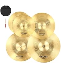 Amazon.com: VEVOR Low Volume Cymbal Pack, 5Pcs Quiet Cymbals for Drum ...