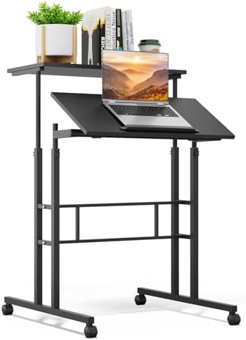 Amazon.com: WXJHL Small Standing Desk Adjustable Height, 31.5inch Small ...