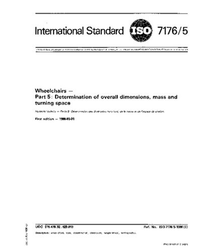 ISO 7176-5:1986, Wheelchairs - Part 5: Determination of overall ...