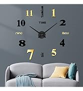 Amazon.com: FERRISA Frameless DIY Wall Clock, 3 in 1 Large 3D Frameless ...