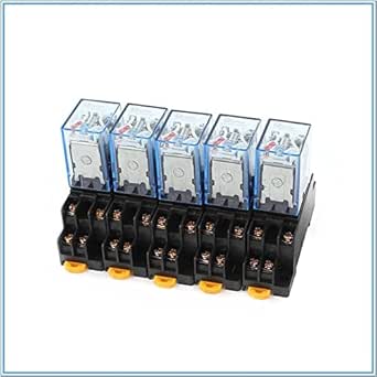 Relay 5 x AC 110V/120V 5A Coil DPDT 8Pins Red Light General Purpose ...