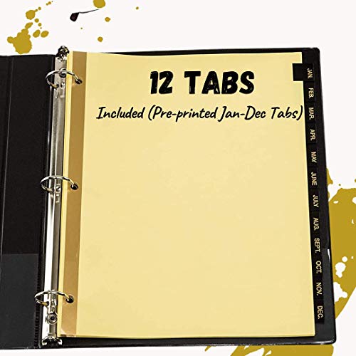 Snapklik.com : 1InTheOffice Monthly Tab Dividers, Month Tabs For 3 Ring ...