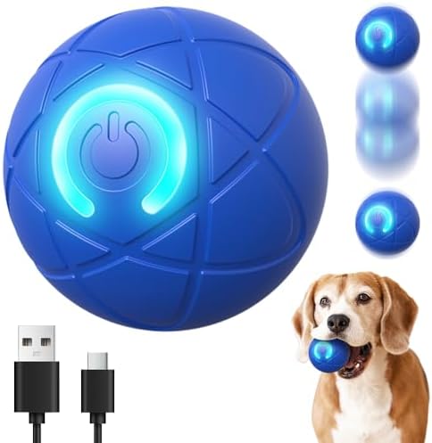 Interactive Dog Ball, 2025 New Vibrating Dog Ball, with LED Light ...
