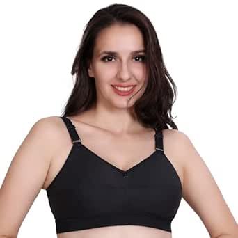 TRYLO Riza COTTONFIT-BLACK-34-D-CUP : Amazon.in: Fashion
