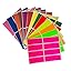 Royal Green Neon Orange Stickers Writable Rectangle Label 7.5cm x 2.5cm ...