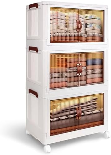 Amazon.com - Roixeeds 3 Tier Storage Bins with Lids, 34QT Stackable ...