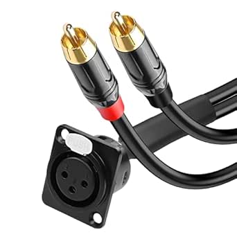 Amazon.com: XMSJSIY D-Type XLR to RCA Cable XLR to RCA Stereo Audio Splitter Cable D-Type XLR ...
