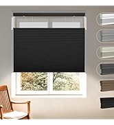 Amazon.com: Boolegon No Drill No Tools Cellular Shades Top Down Bottom Up Honeycomb Blinds ...