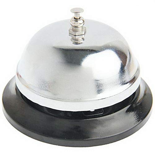 GOLD LEAF Service Bell – Classic All-Metal Desk Call Bell for Hotels ...
