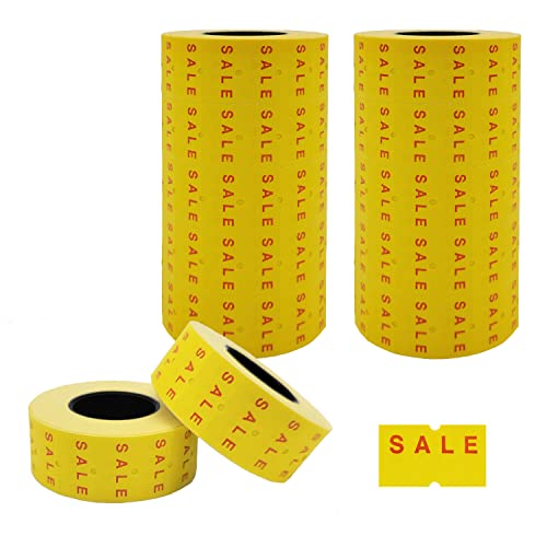 Snapklik.com : Motex Sale 1 Line Fluorescent Yellow Labels - 10