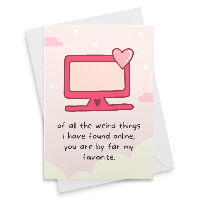 Amazon.com: Love anniversary card, met online dating card, dating app ...