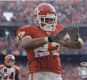 LARRY JOHNSON KANSAS CITY CHIEFS ACTION SIGNED 8x10 - Autographed NFL ...