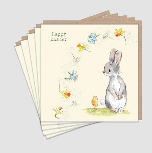 Paper Shed Design Easter Cards Pack of 5 Rabbit Chick Charming ...