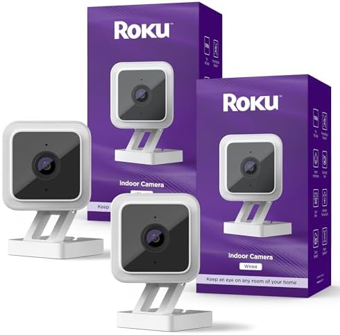Amazon.com : Roku Indoor Camera 360° for Home Security - Security ...