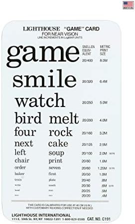 Amazon.com: Lighthouse PowerCard Word Recognition Pocket-Size Test Card ...